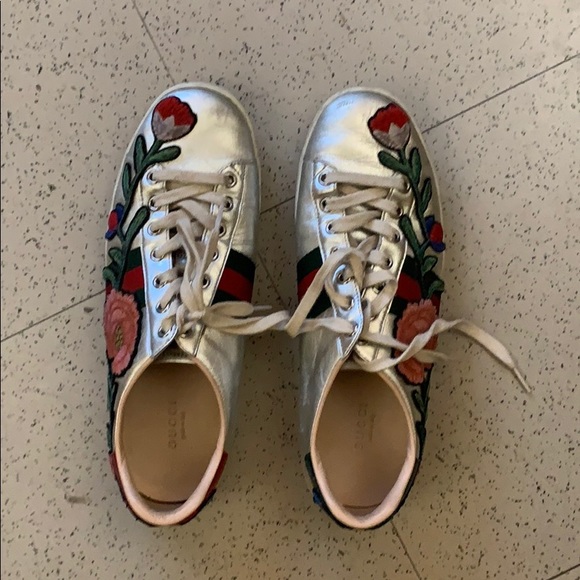 Gucci | Shoes | Gucci Ace Embroidered Floral Sneaker | Poshmark